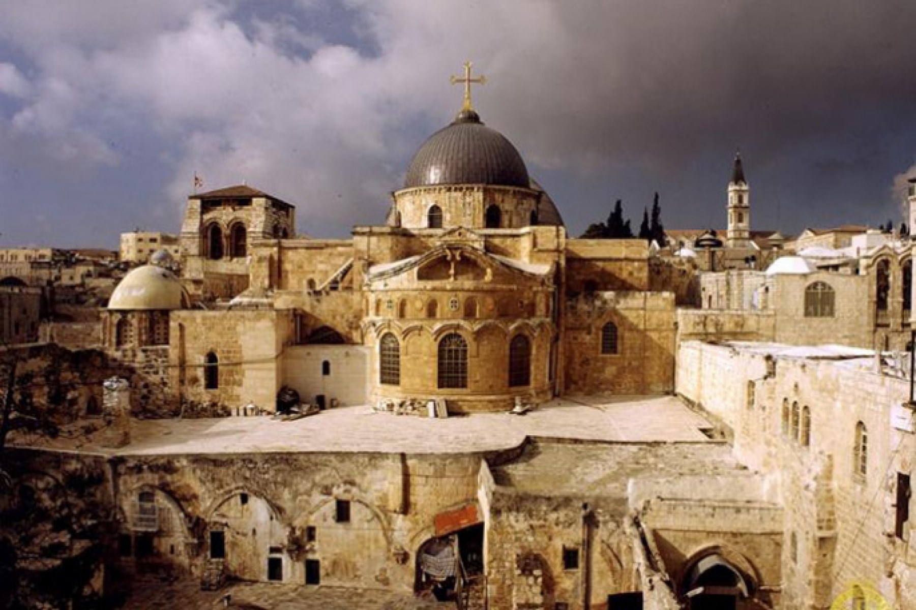 The foundation of the Church of the Holy Sepulcher is awaiting restoration
